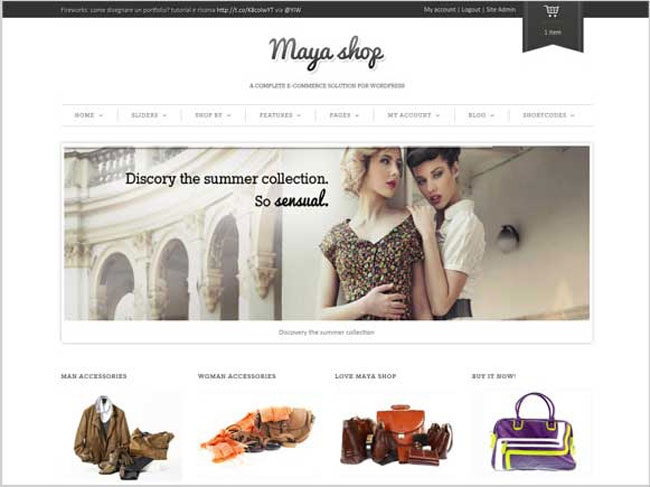 【Wordpressテーマ】Eコマース、ネットショップ用プレミアムテーマ「MayaShop」